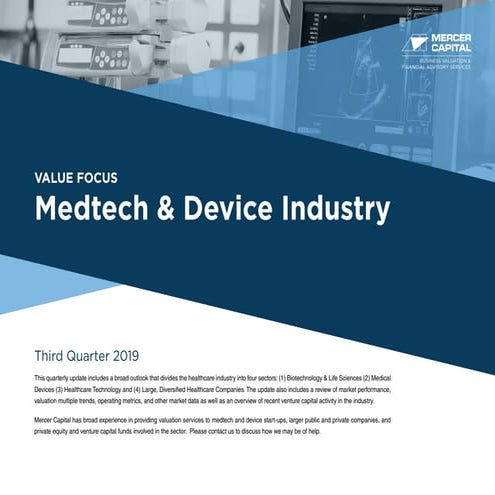 Mercer Capital's Value Focus: Medtech & Device Industry | Q3 2019 ...