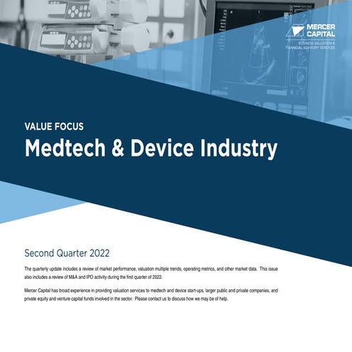 Mercer Capital's Value Focus: Medical Technology | Q2 2022 | PDF ...