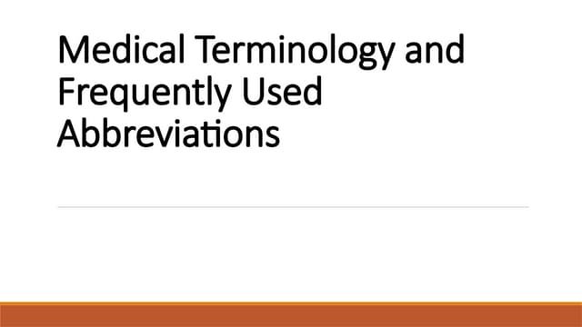 Medical Terminology Part 1; Prefixes, Suffixes, Combining Forms | PDF