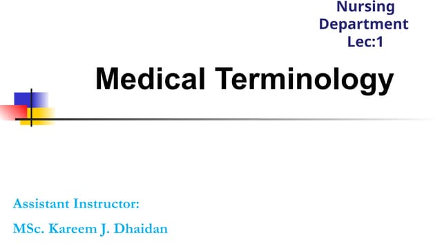 Medical Terminology Part 1; Prefixes, Suffixes, Combining Forms | PDF