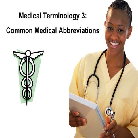 ONTAP - Medical Terminology 3 | PPT