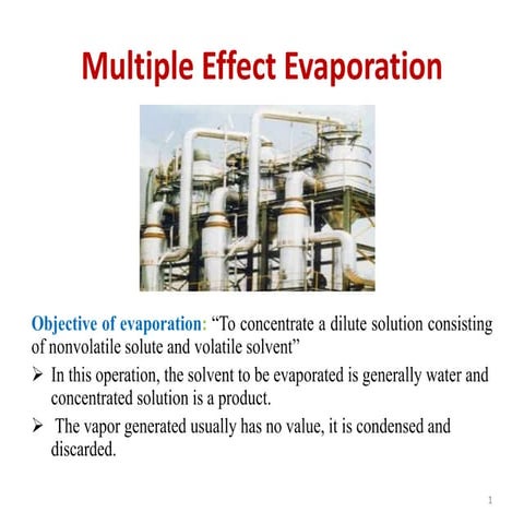 Multi Effect Evaporators | PPTX