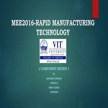 Mee2016 rapid manufacturing technology | PPTX