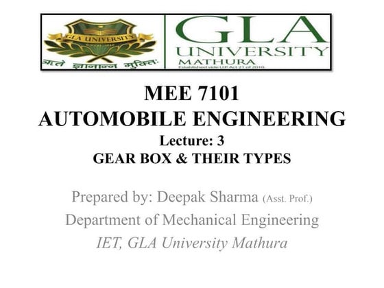 5 Speed gear box mechanism.pptx