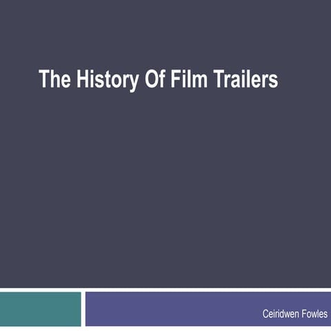 The history of the film trailer | PPTX