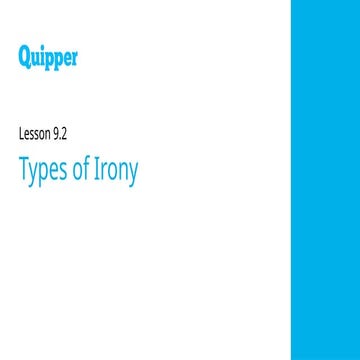 Irony identifying the three types | PPT