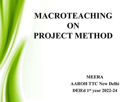 Project Method of Teaching | PPTX