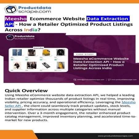 Meesho Ecommerce Website Data Extraction API - How a Retailer Optimized ...