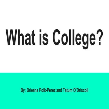 Meet 2 What Is College? | PPTX