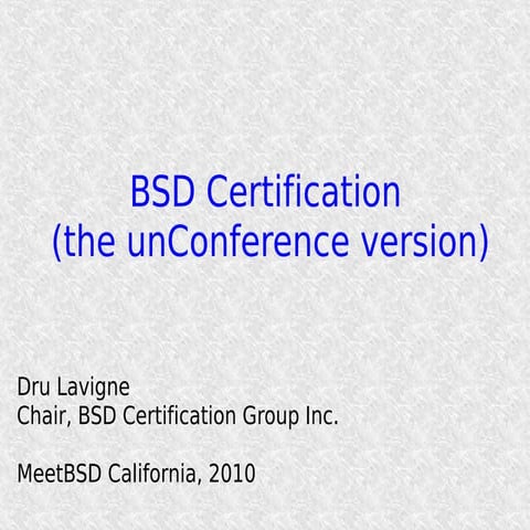 BSD Certification: A Case Study in Open Source Community | PDF