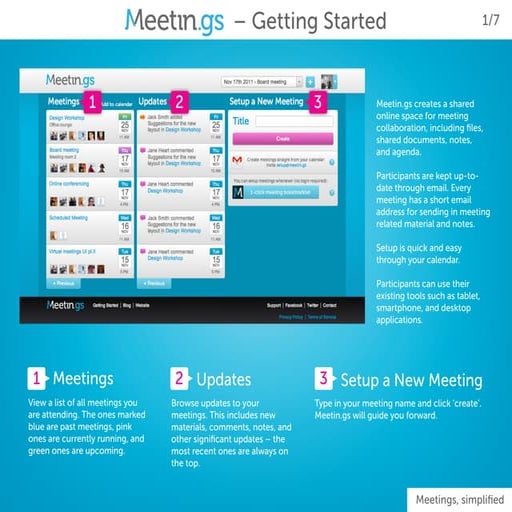 Meetin.gs - Getting Started | PDF