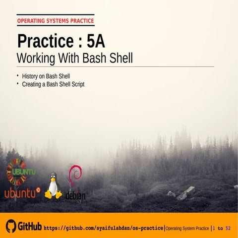 Operating System Practice : Meeting 7- working with bash shell-a-slide | PPT