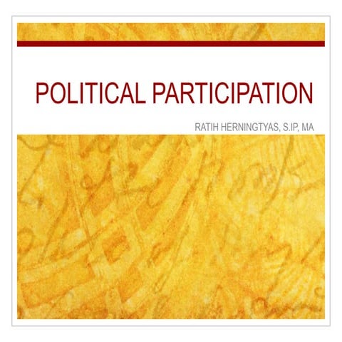 Right to Vote and Importance of Political Participation | PDF