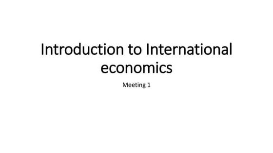 Basis of international trade | PPT