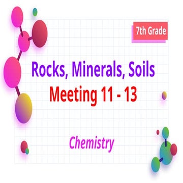 Rock, Minerals and Soil - Science Grade 3 | PPT