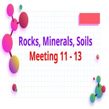 Rock, Minerals and Soil - Science Grade 3 | PPT