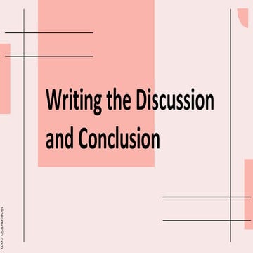 How to write discussion section | PPTX