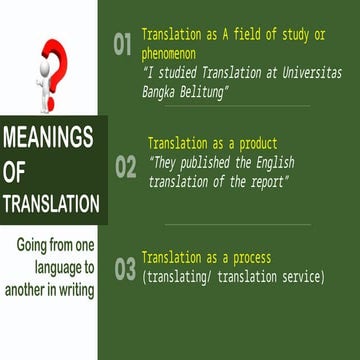 Theory of translation 1 about how to evaluate a text | PPTX