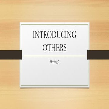 English Conversation: Introduction Others & Adjectives about ...