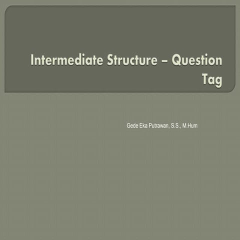 Structure Question tag | PPTX