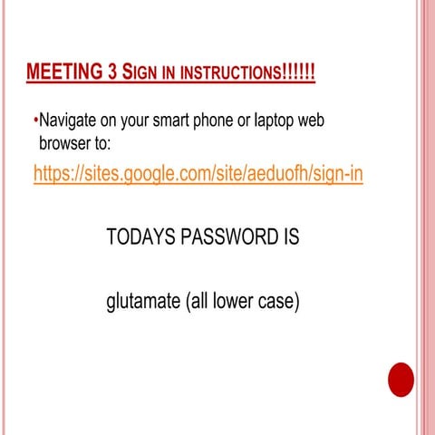 Meeting 3 pdf | PPT