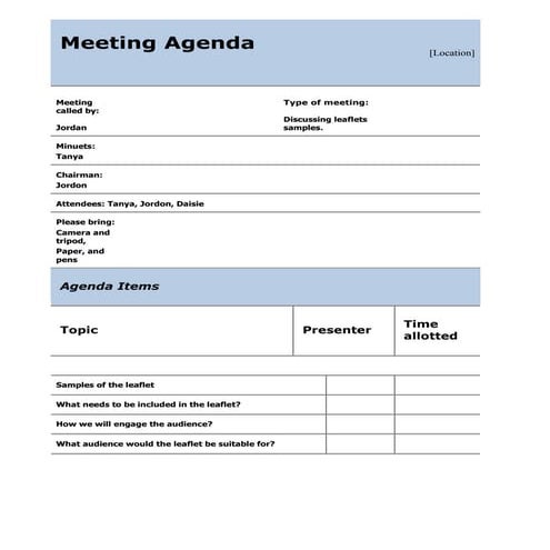 Meeting agenda by daisie may | DOCX