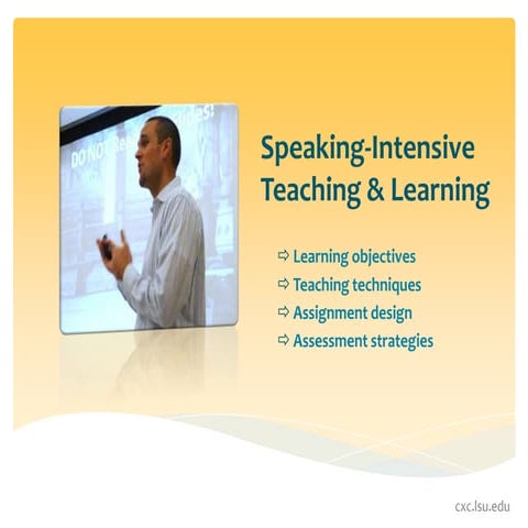 Meeting course objectives through speaking | PPTX | Educational Assessment | Education