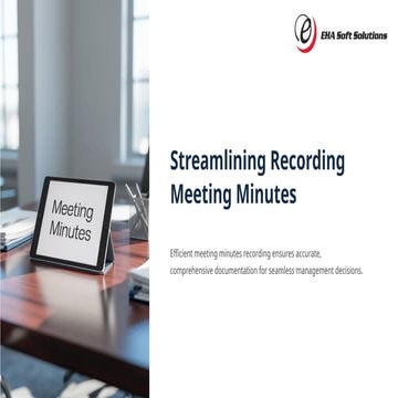 Comprehensive Management Meeting Minutes Recording and Documentation | PPTX