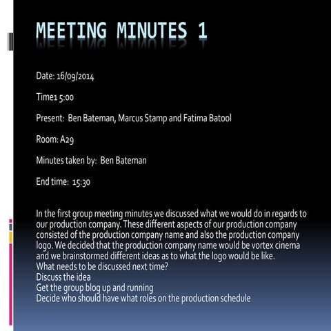 Initial meeting minutes | DOCX