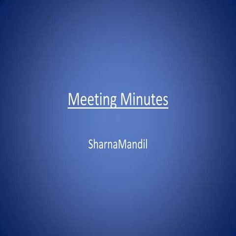 Meeting minutes | PPT