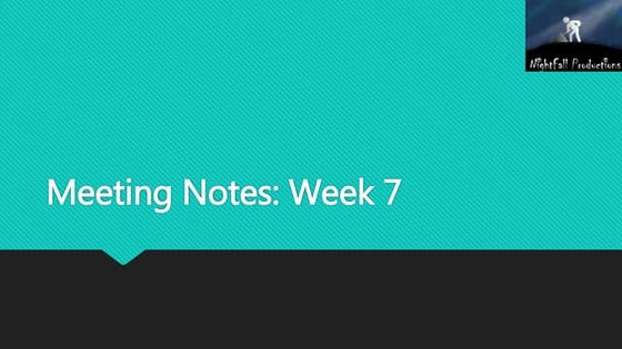 Meeting notes - Week 1 | PPT