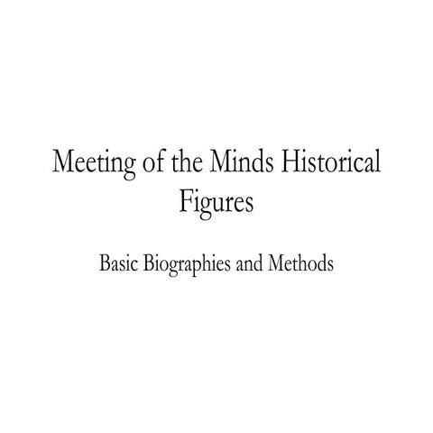 Meeting of the minds historical figures | PPT