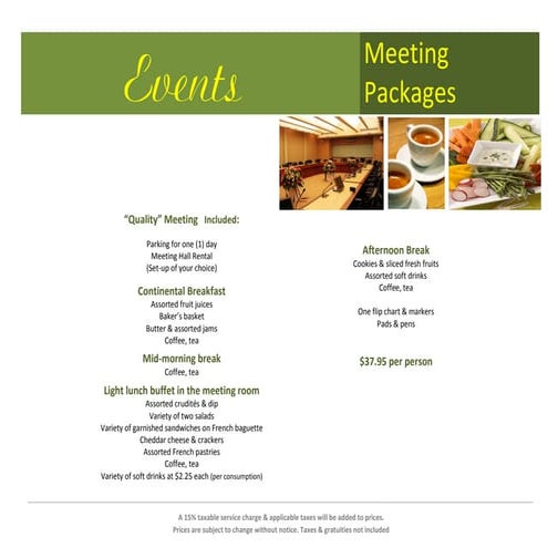 Meeting packages | PDF