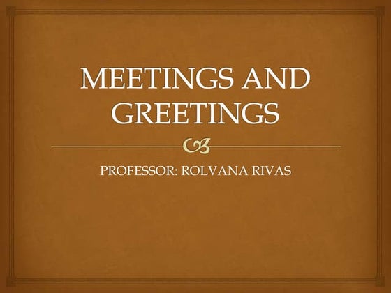 Greeting and Introduction | PPTX