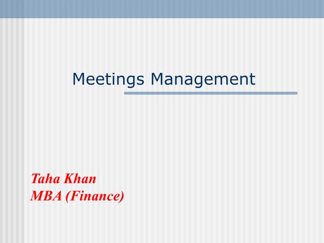 MEETINGS POWERPOINT | PPT