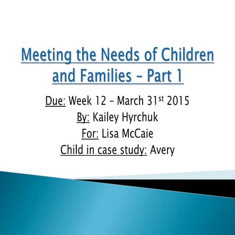 Meeting the needs of children and families | PPT