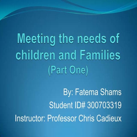 Meeting the needs | PPTX