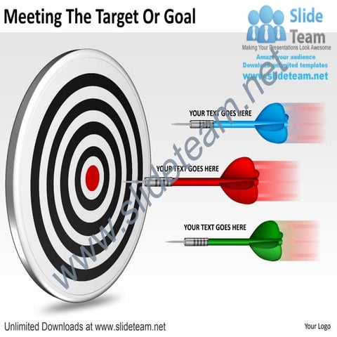 Meeting the target or goal ppt slides diagrams templates | PDF