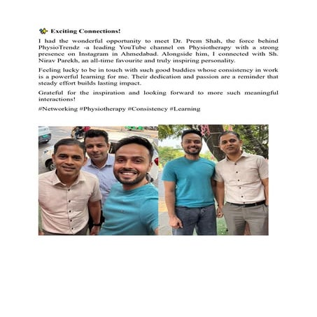 Meeting With "PhysioTrendz" Dr. Prem Shah | PDF