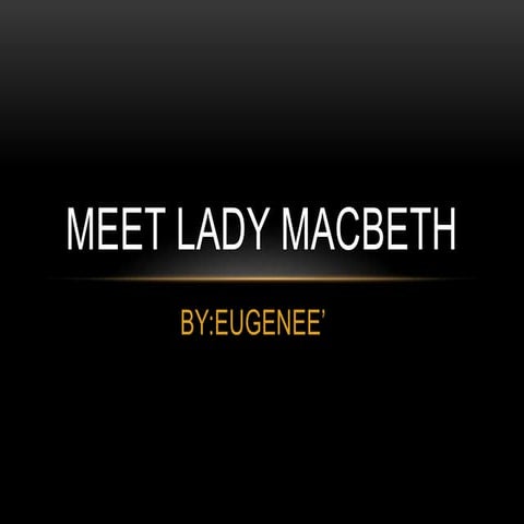 Meet lady macbeth template | PPTX