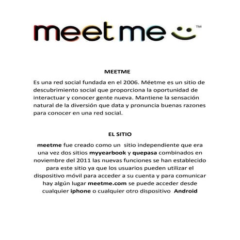 Meetme red social | PDF
