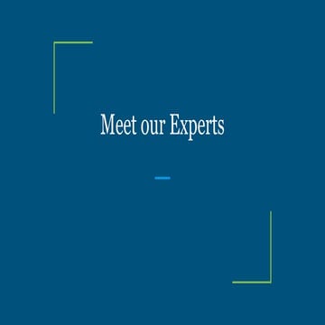 Meet our Experts | PDF