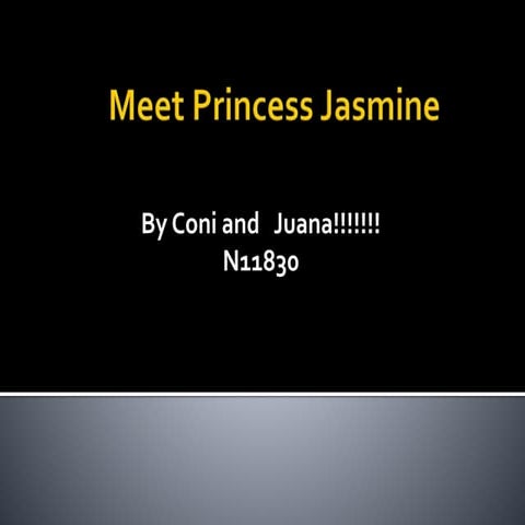 Meet princess jasmine | PPTX | Animation & Anime | Genres