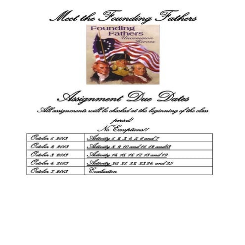 Meet the founding_fathers_due_dates(2) | PDF