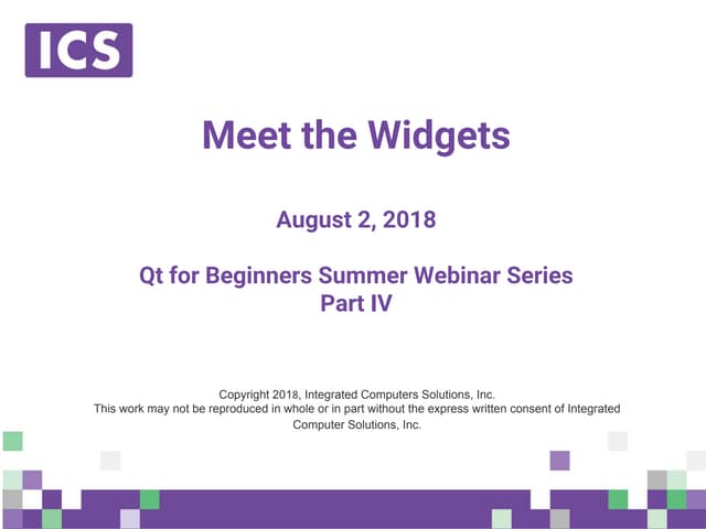 Meet the Widgets: Another Way to Implement UI | PPT Meet the Widgets: Another Way to Implement UI | PPT