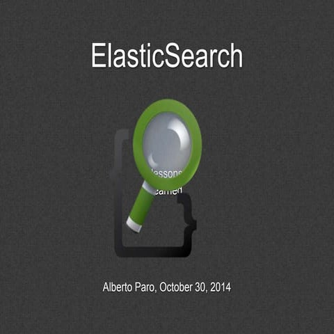 Elasticsearch Meetup 30 10 2014 Ppt