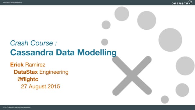 Meetup Crash Course Cassandra Data Modelling Ppt
