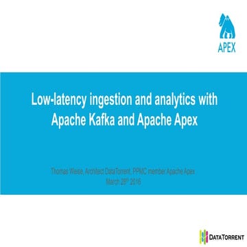 Stream Data From Apache Kafka For Processing With Apache Apex Ppt 4711
