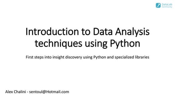 Data Analysis With Python Pandas Ppt 7013