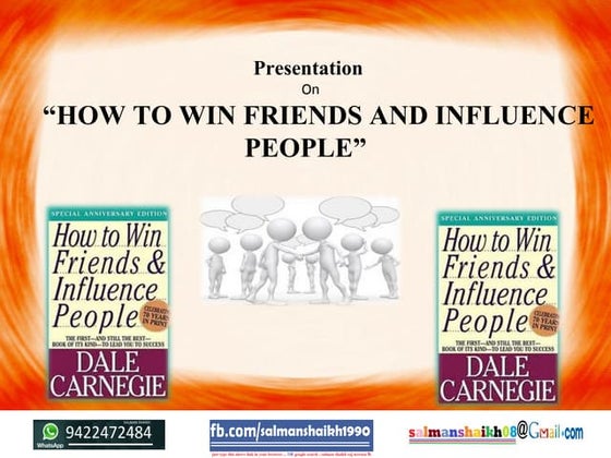 How to win friends and influence people | PPTX | Dating | Family and ...